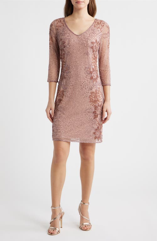 PISARRO NIGHTS Pisarro Nights Beaded V-Neck Cocktail Dress